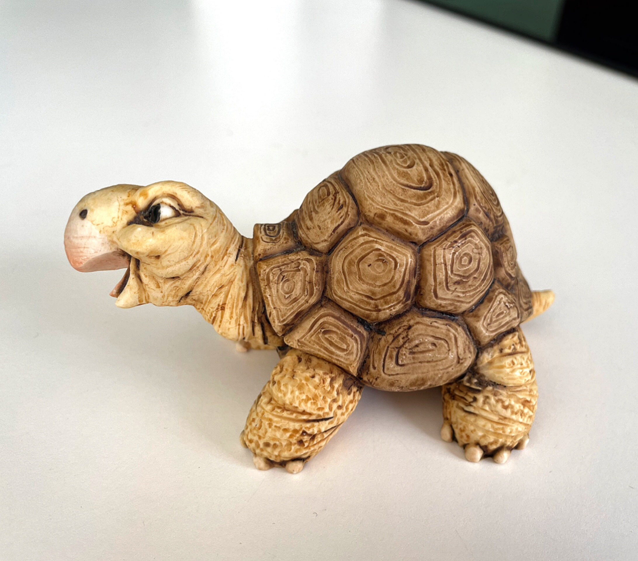 Vintage rare hand carved turtle - munimoro.gob.pe