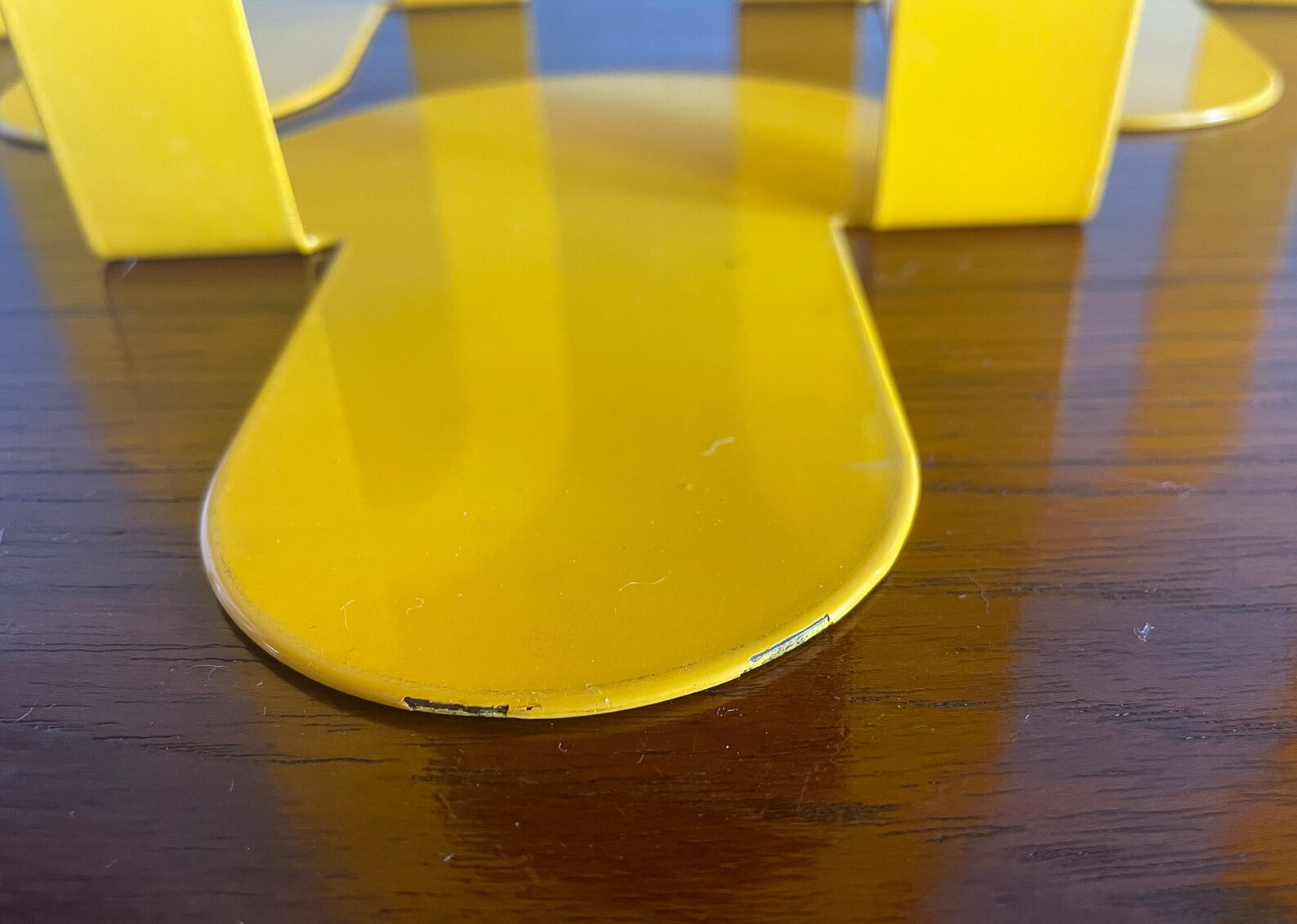 Vintage Yellow Metal Bookends, Library, Industrial Style Bookends, 80s ...