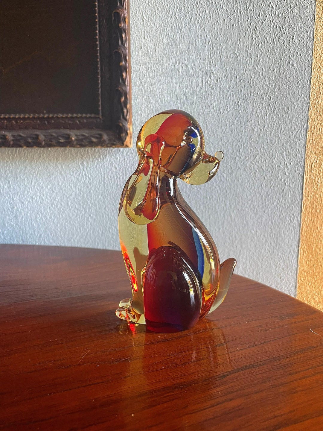 Vintage Murano Glass Dog, Dachshund, Collectible Paperweight Hunting ...