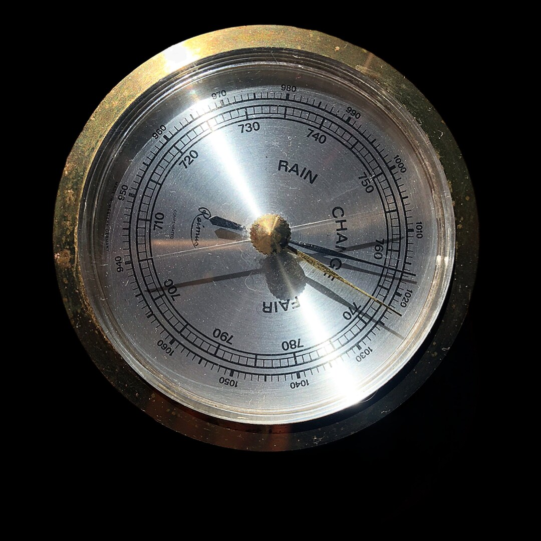Reimus West Germany Vintage Brass Compensated Barometer From the 1950s ...
