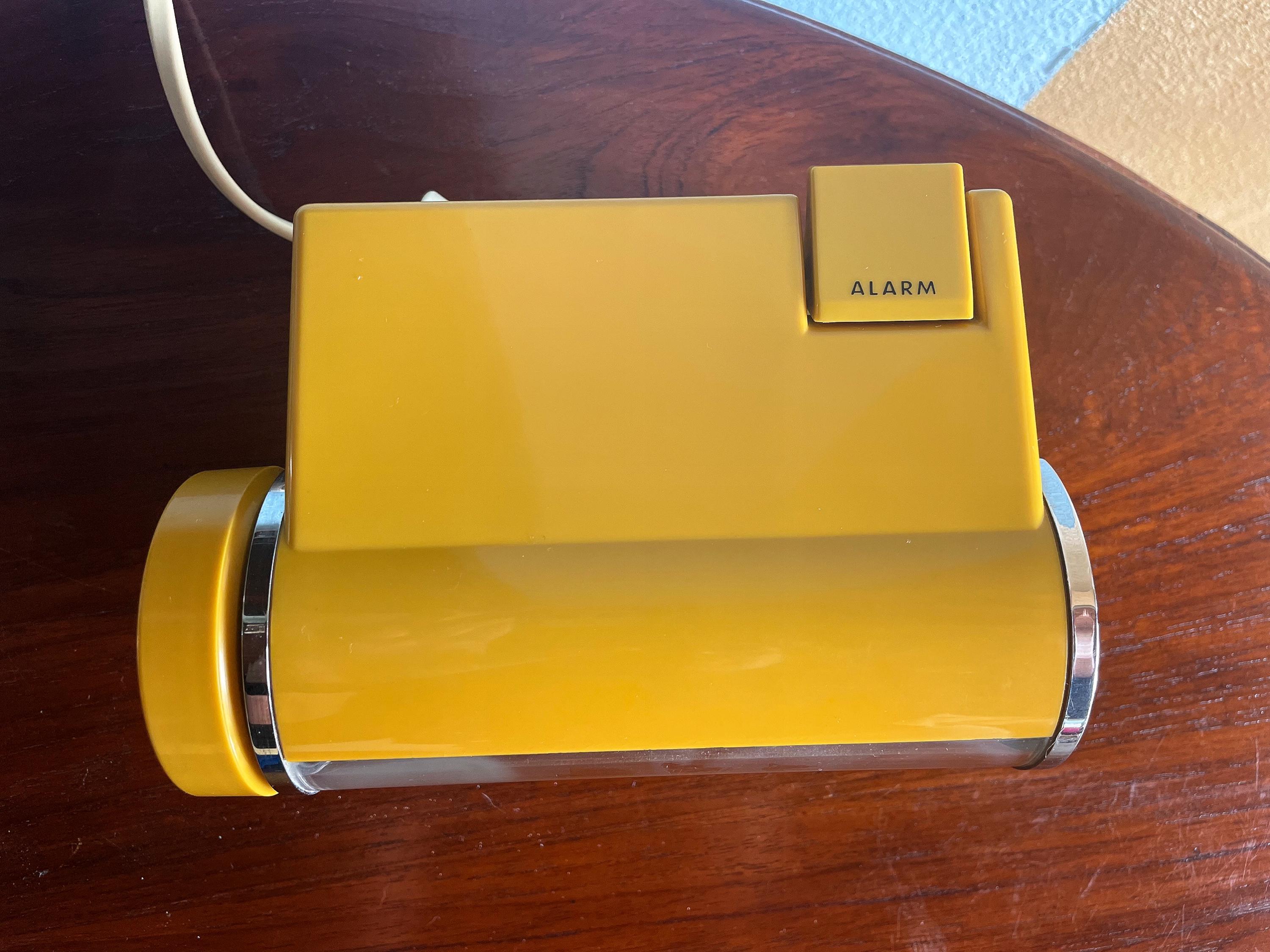 Sankyo, Vintage Flip Alarm Clock, Model NO401D With Yellow Ochre and ...