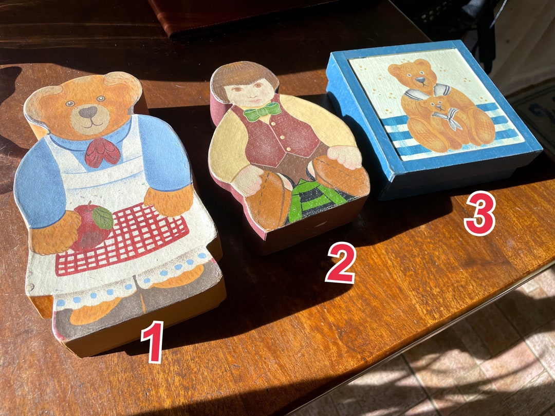 Gift Box, Vintage, Hard Cardboard, Matryoshka, in the Shape of a Teddy ...