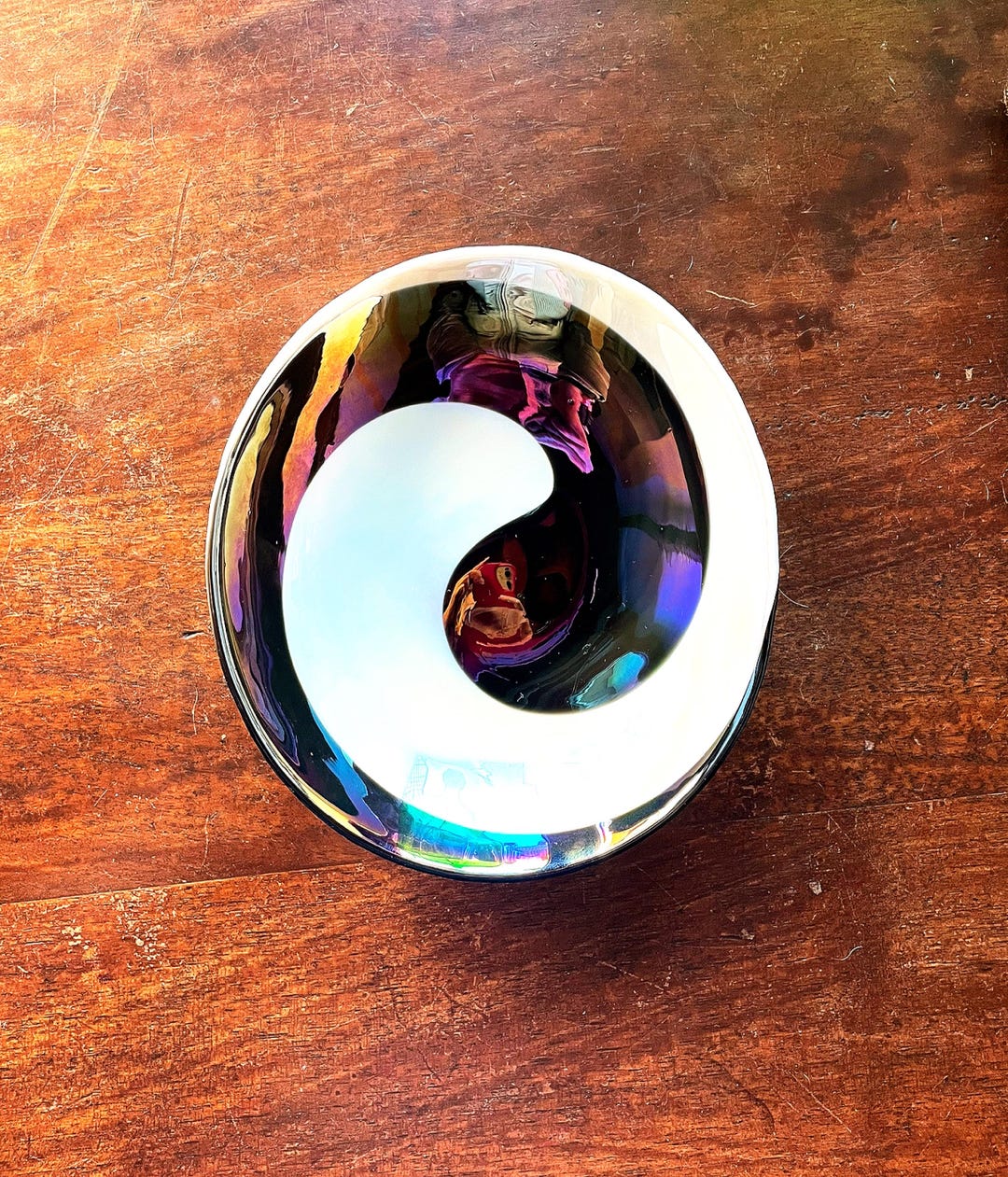 Yalos Murano , Centerpiece in Iridescent Venetian Glass , Petrol Effect ...