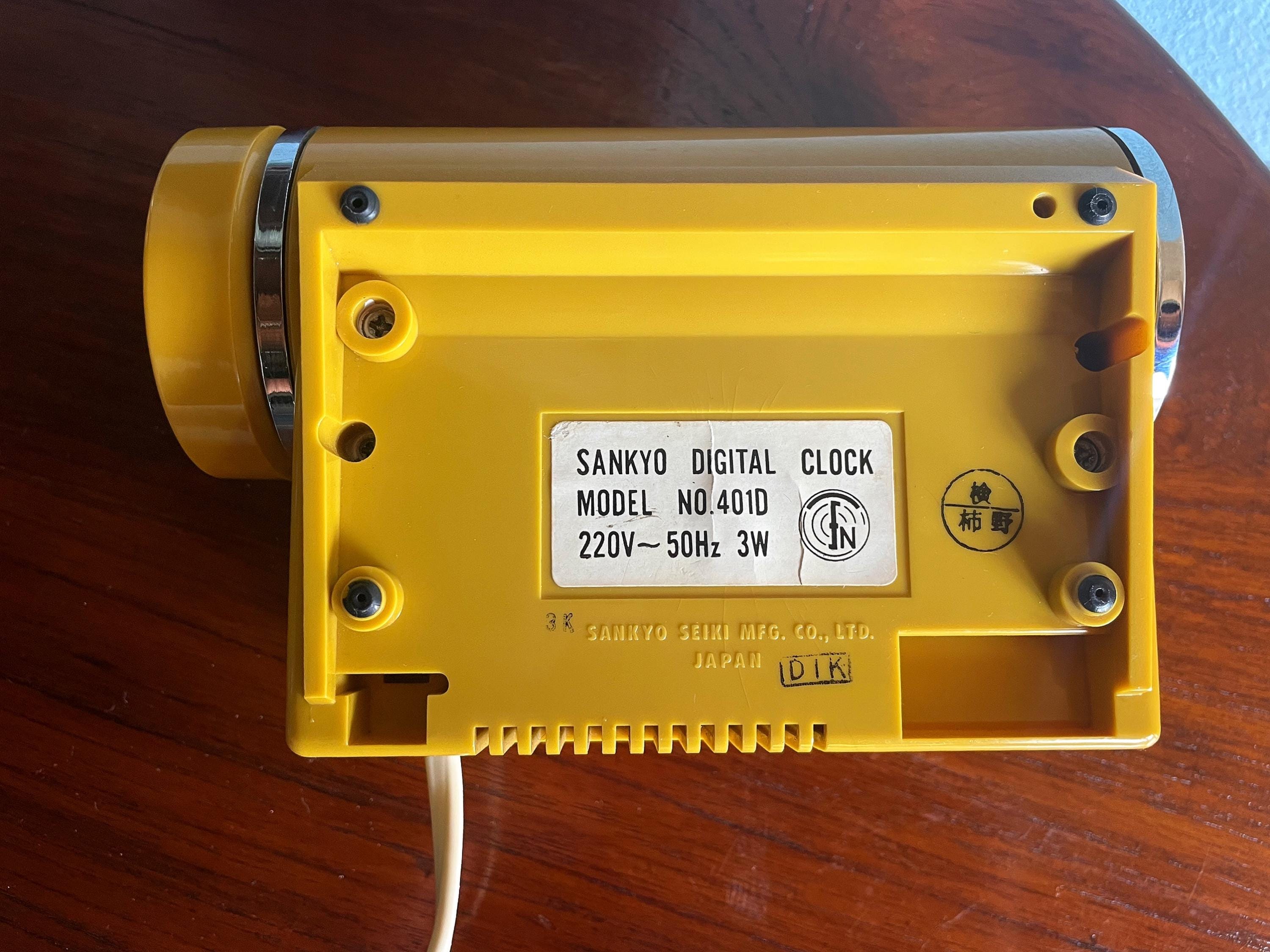 Sankyo, Vintage Flip Alarm Clock, Model NO401D With Yellow Ochre and ...