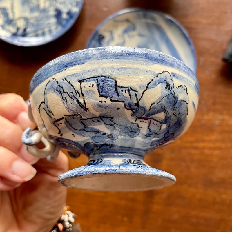 Ceramic Hand Painted Cup - Etsy