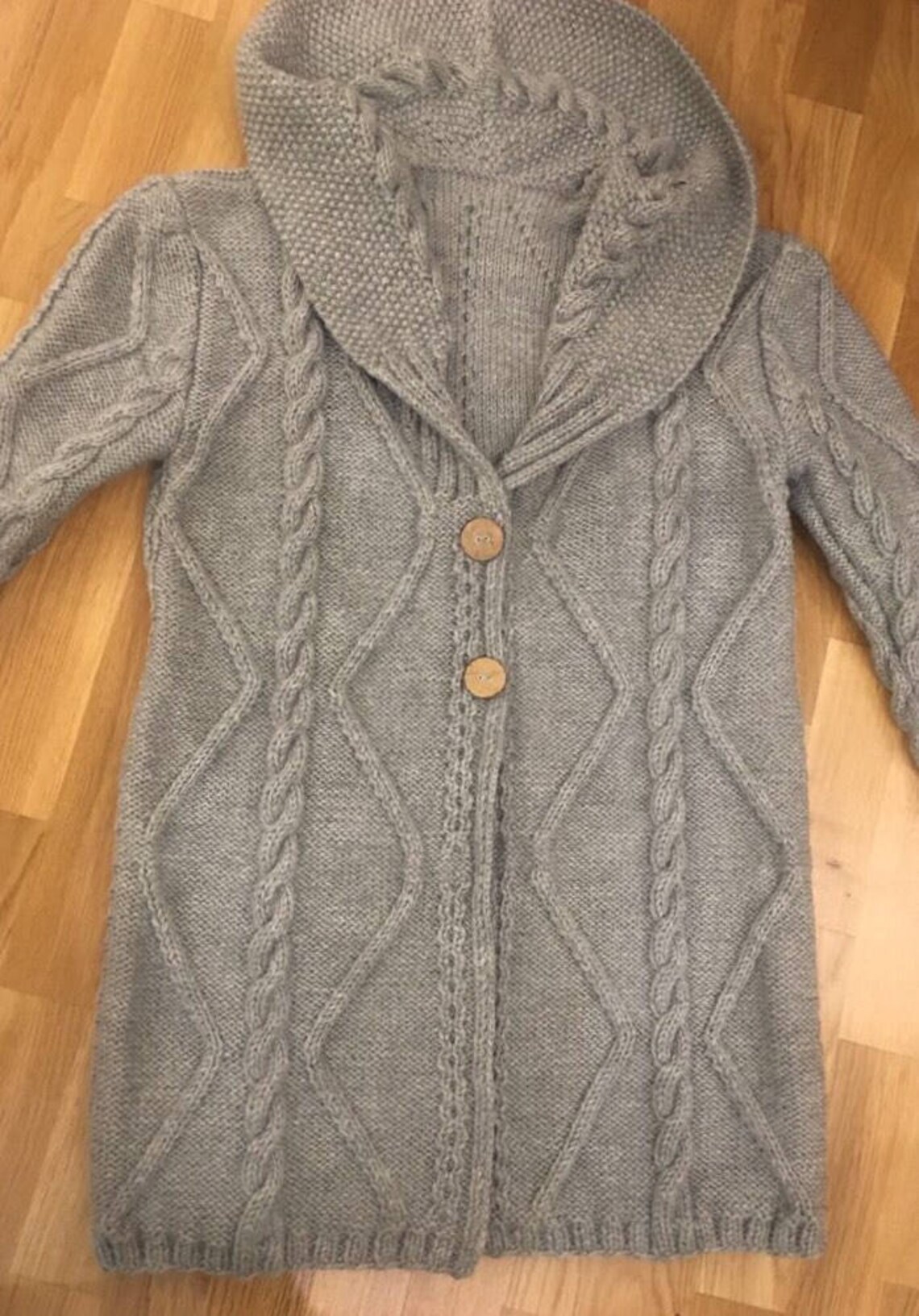 Dark Gray Cardigan Wool Boyfriend Cardigan Plus Size Long | Etsy