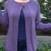 Purple Knit Boyfriend Cardigan, Medium Overcoat, Spring Sweater, Plus ...