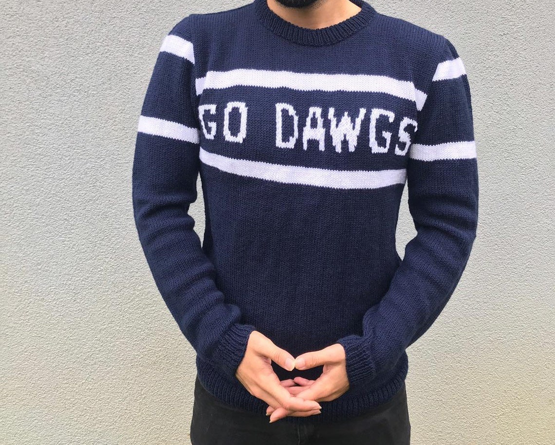 Personalized Any Text Custom Sweater Dark Blue Mens Sweater | Etsy