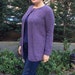 Purple Knit Boyfriend Cardigan, Medium Overcoat, Spring Sweater, Plus ...