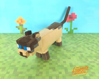 Pixel Siamese Cat - Etsy