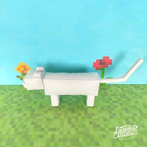 Minecraft White Cat Inspired Plush Handmade From Felt (unofficial) MADE ...