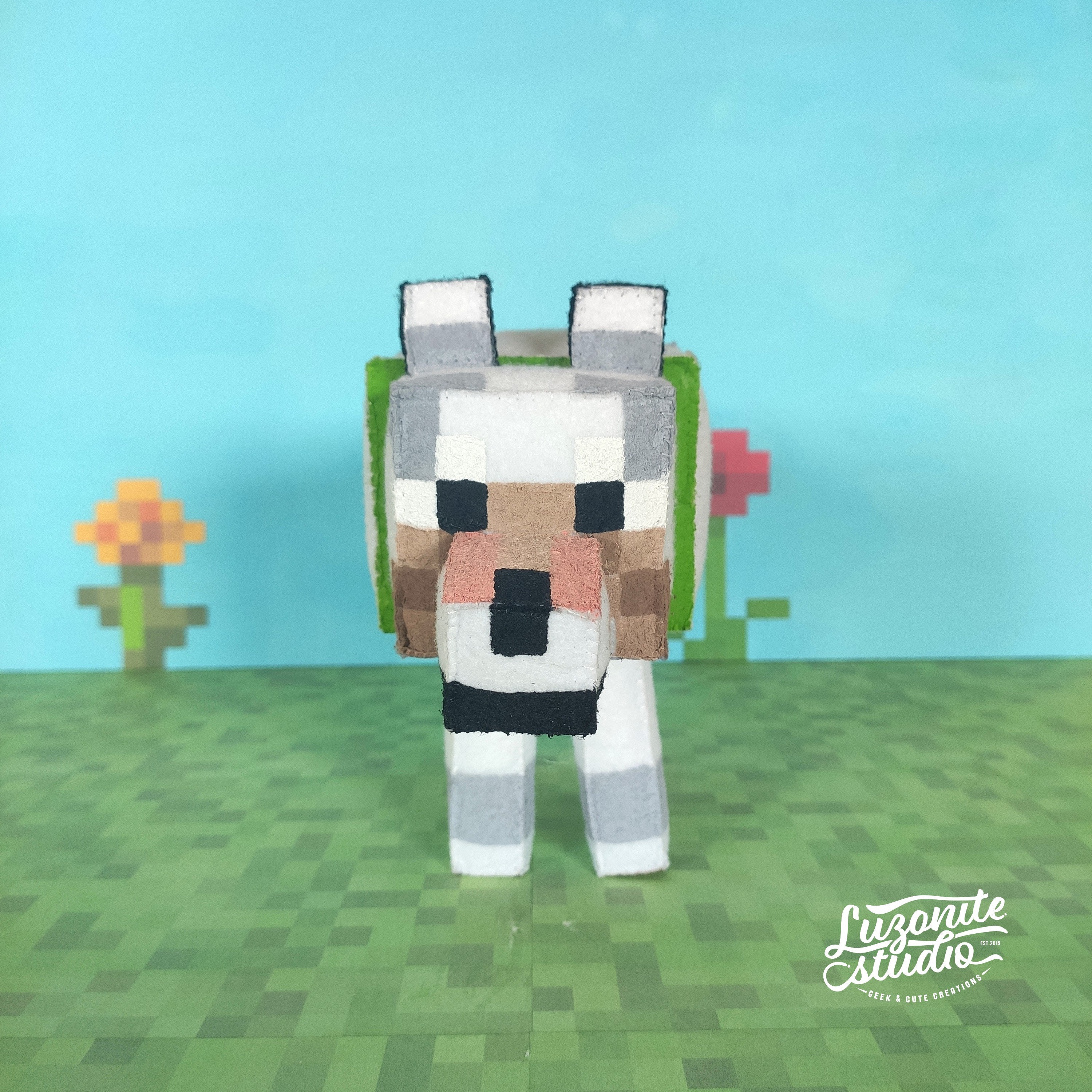 Peluche inspirado en el lobo domesticado de Minecraft hecho de | Etsy ...