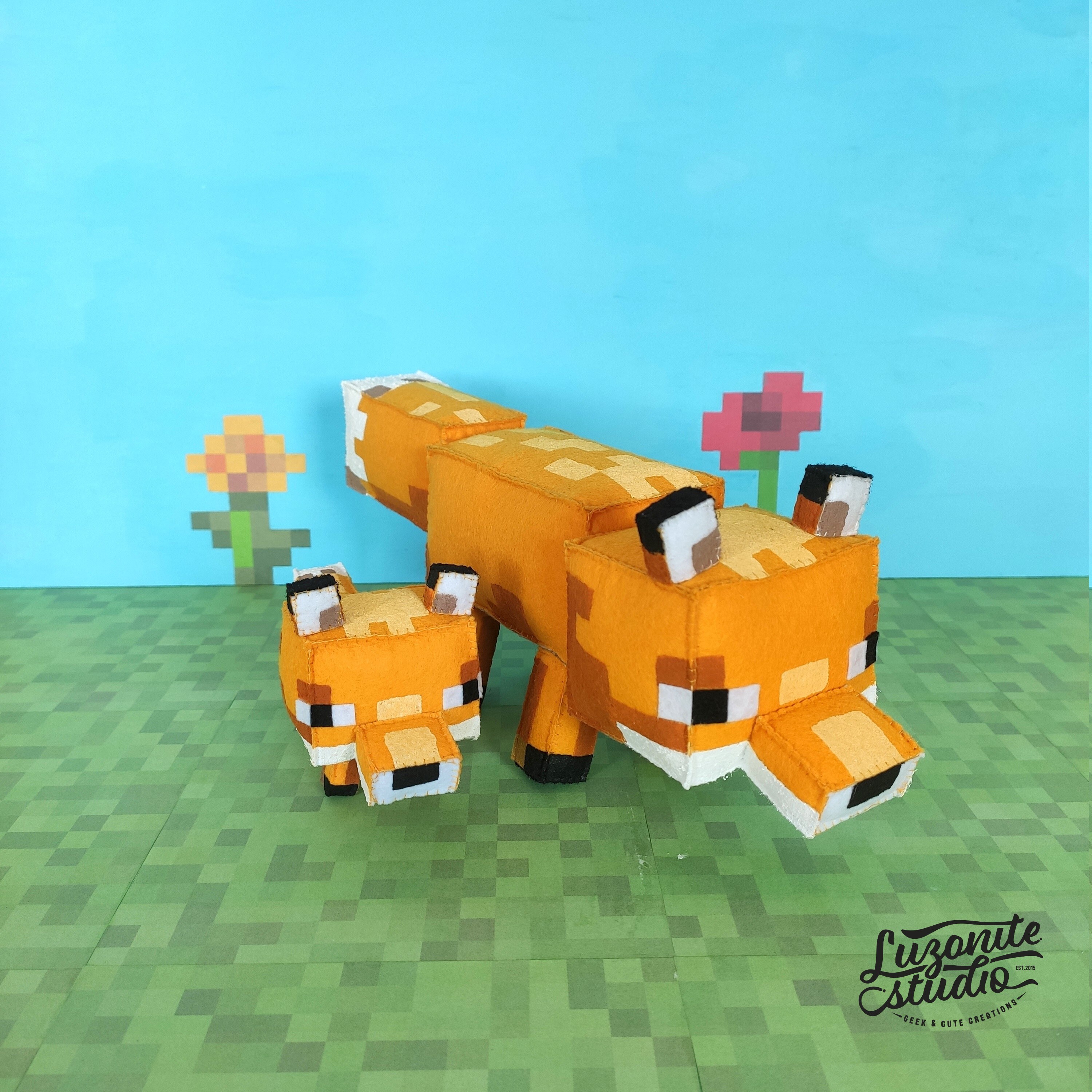 Peluche inspirado en el zorro de Minecraft hecho a mano de | Etsy España