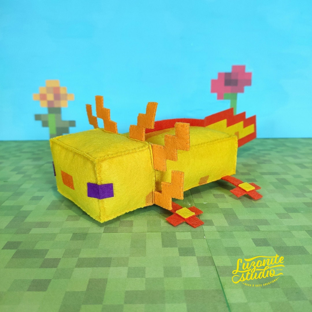 Handmade Felt Golden Axolotl Inspired Teddy Kit unofficial MADE TO ...