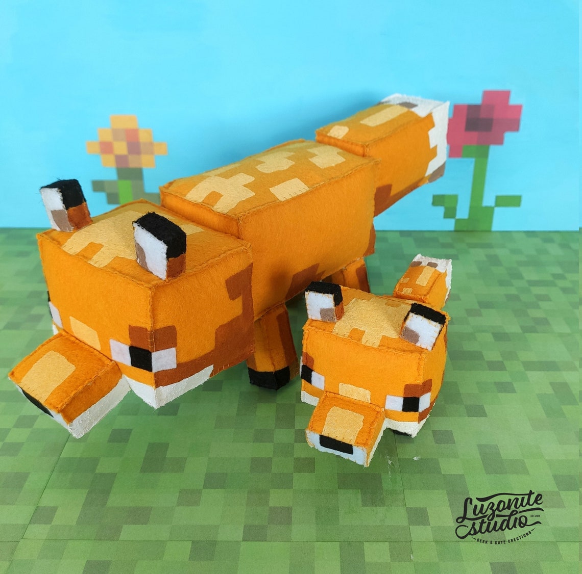 Peluche inspirado en el zorro de Minecraft hecho a mano de - Etsy México