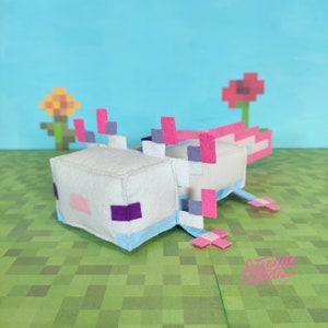 Peluche inspirado en el ajolote cian de Minecraft hecho a mano de ...