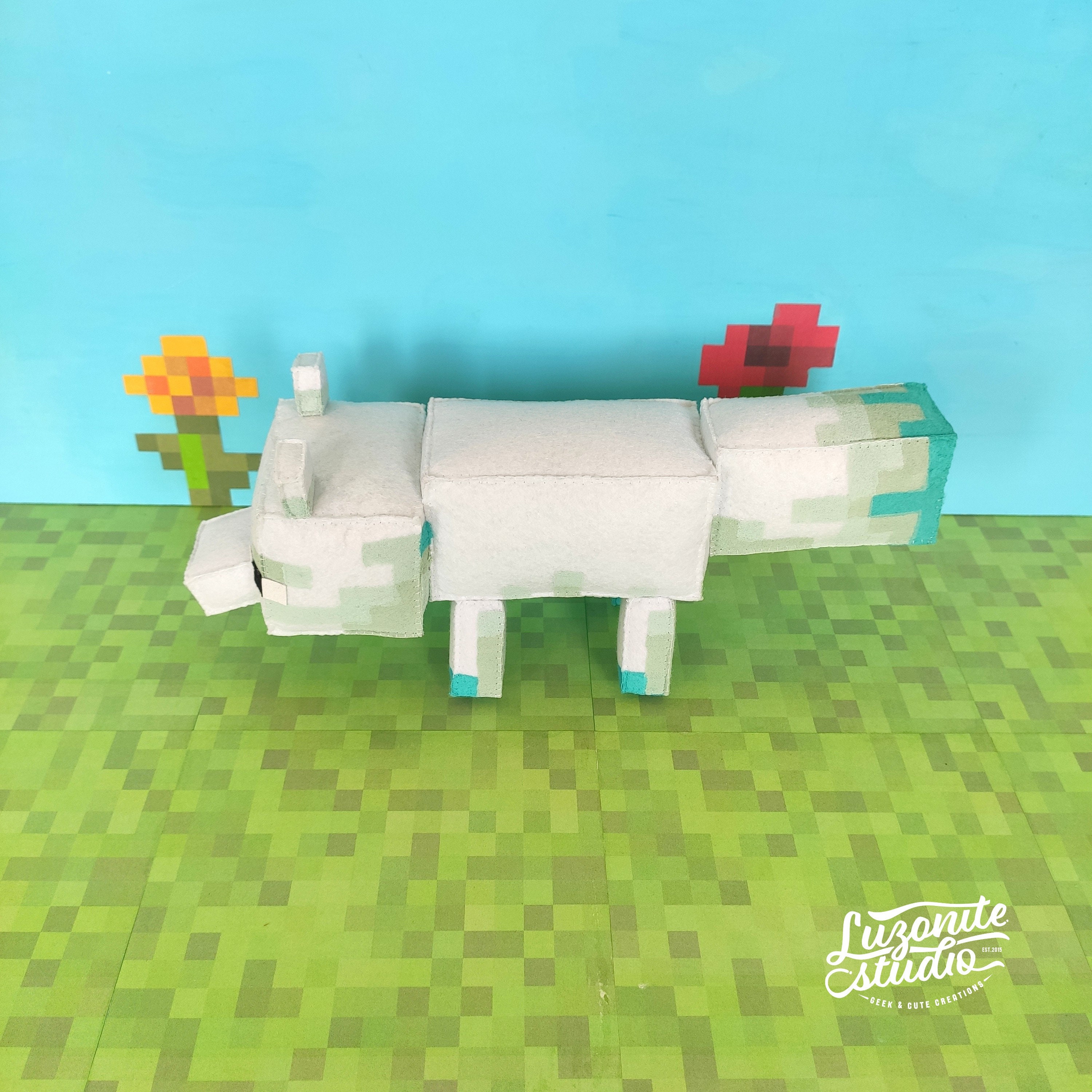 Minecraft Snow Fox Inspired Stuffed Animal Handmade Felt - Etsy