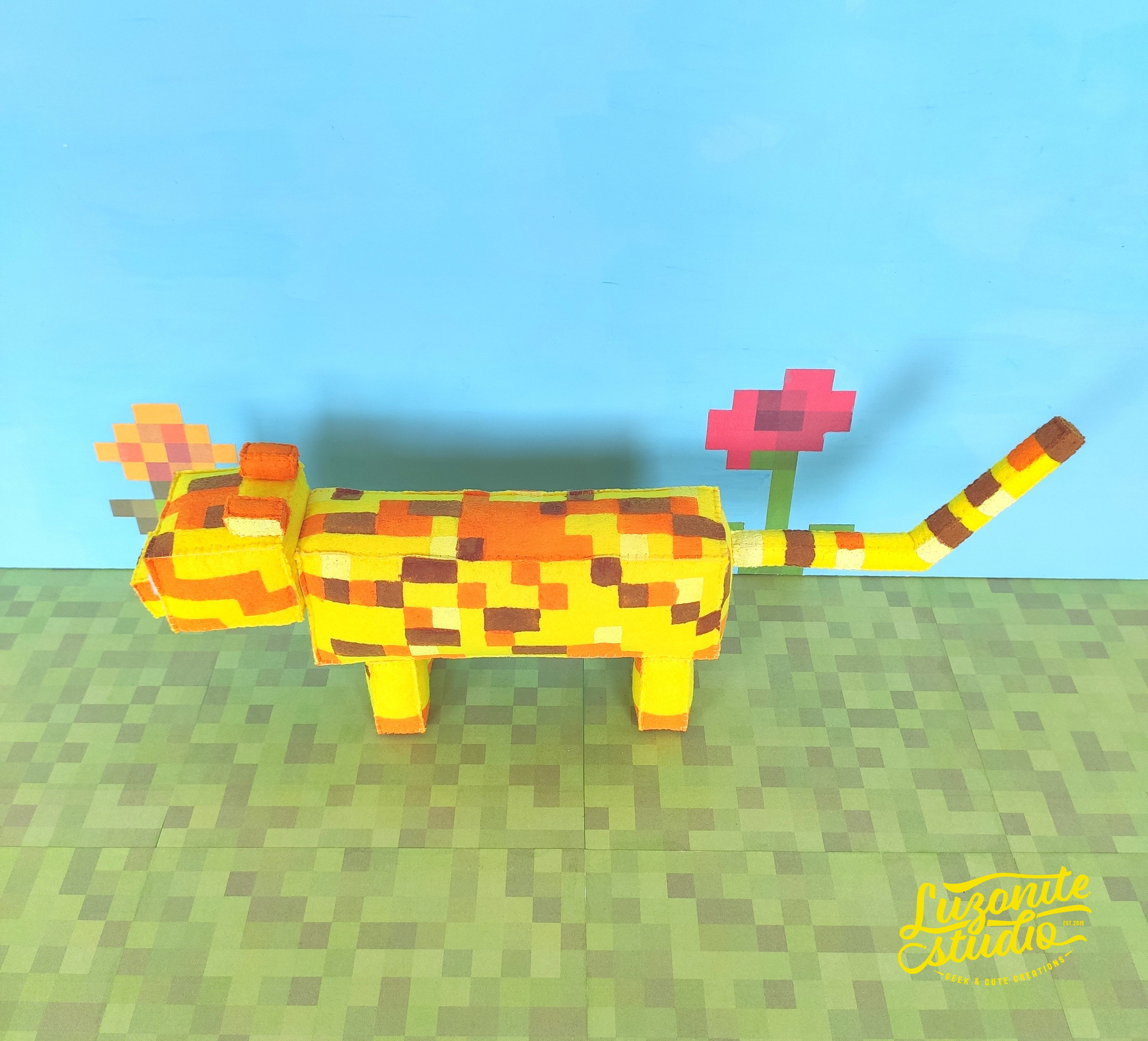 Peluche inspirado en el ocelote de Minecraft hecho a mano de - Etsy España