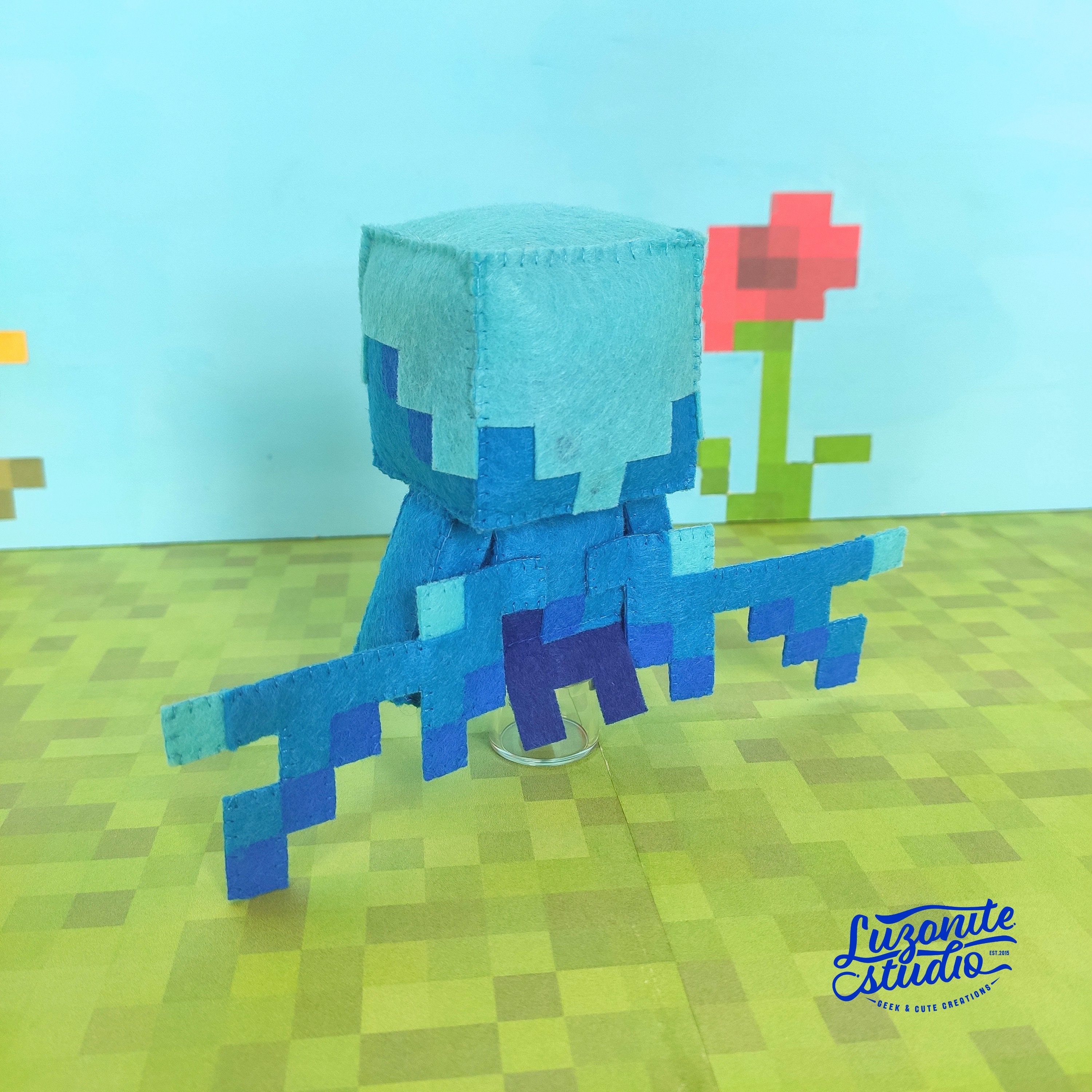 Peluche inspirado en allay de Minecraft hecho a mano de fieltro (No ...