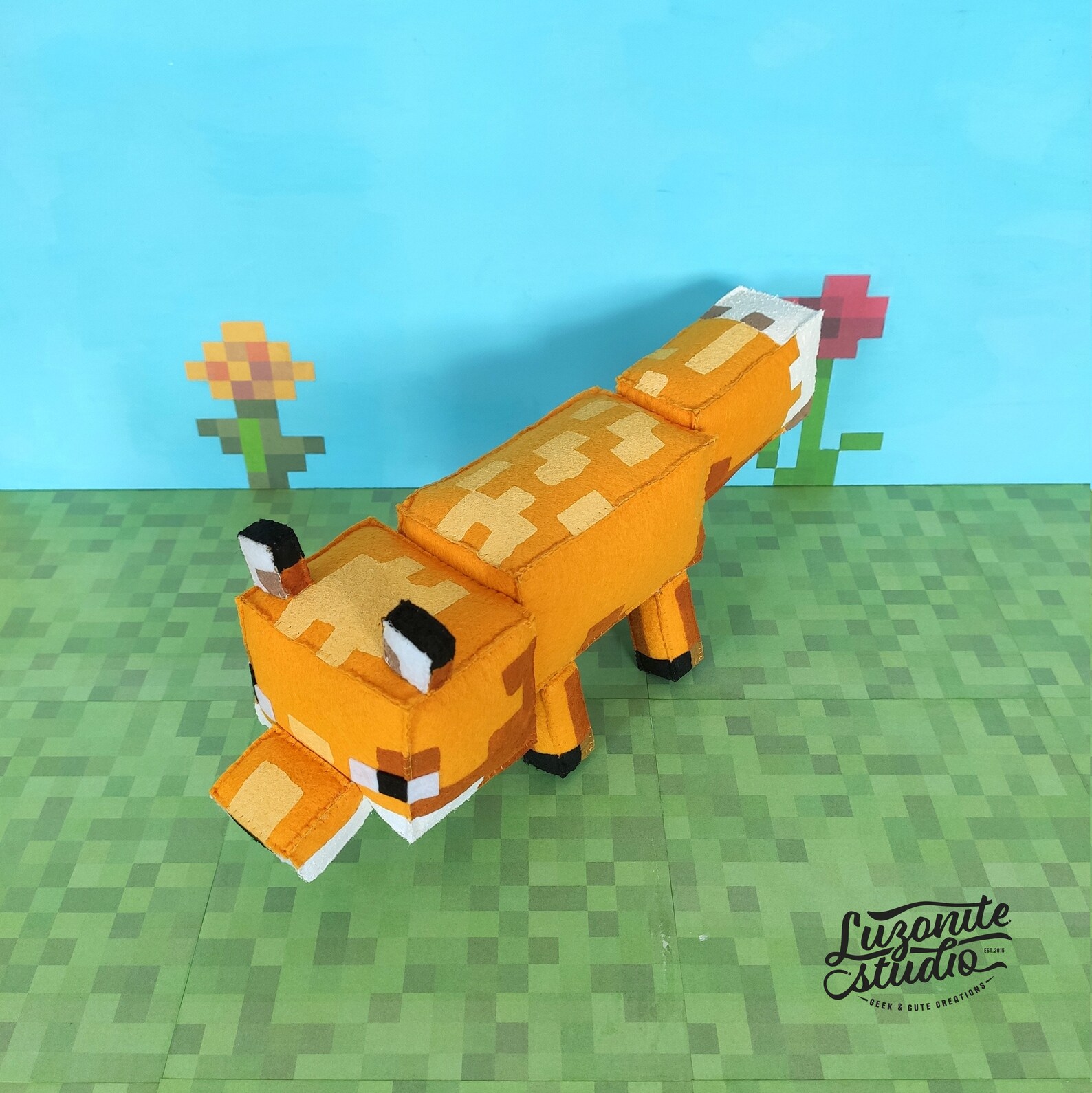 Peluche inspirado en el zorro de Minecraft hecho a mano de - Etsy México
