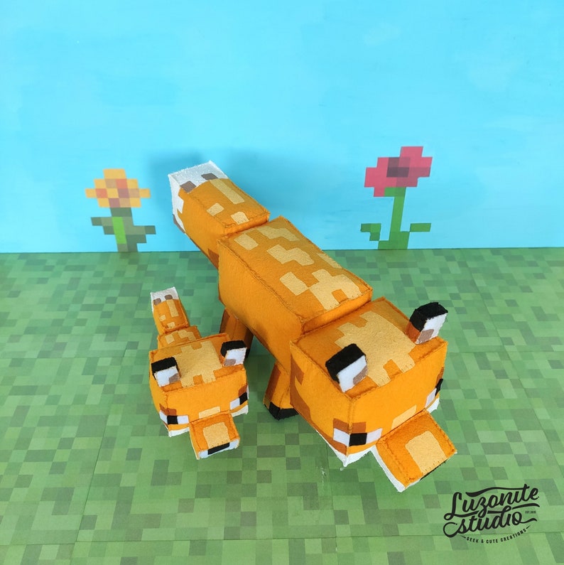 Peluche inspirado en el zorro de Minecraft hecho a mano de | Etsy España