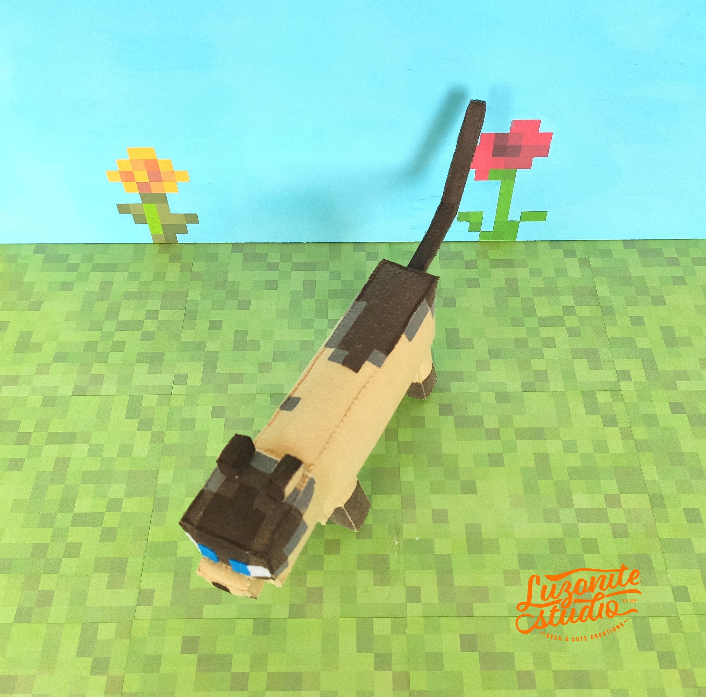 Plush Inspired by the Siamese Cat From Minecraft Handmade Felt - Etsy UK