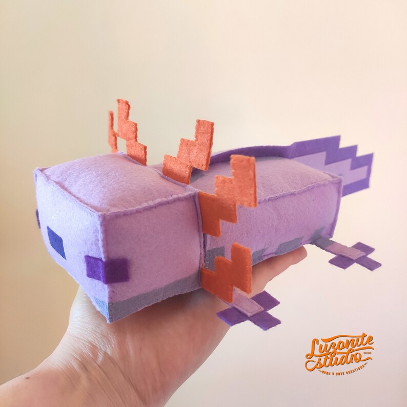 Peluche inspirado en el ajolote azul de Minecraft hecho a mano de ...