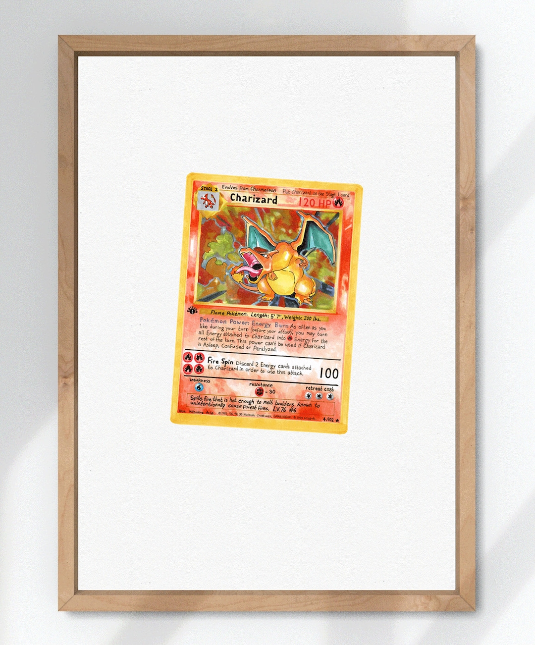 Charizard Ink Drawing Pokemon Card Art Print A5 A4 A3 Size - Etsy