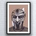 MF DOOM Portrait Drawing With Accordian Lyrics - Signed Giclée Art ...