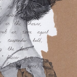 Fleabag Portrait Drawing With Script Background - Giclée Art Print ...