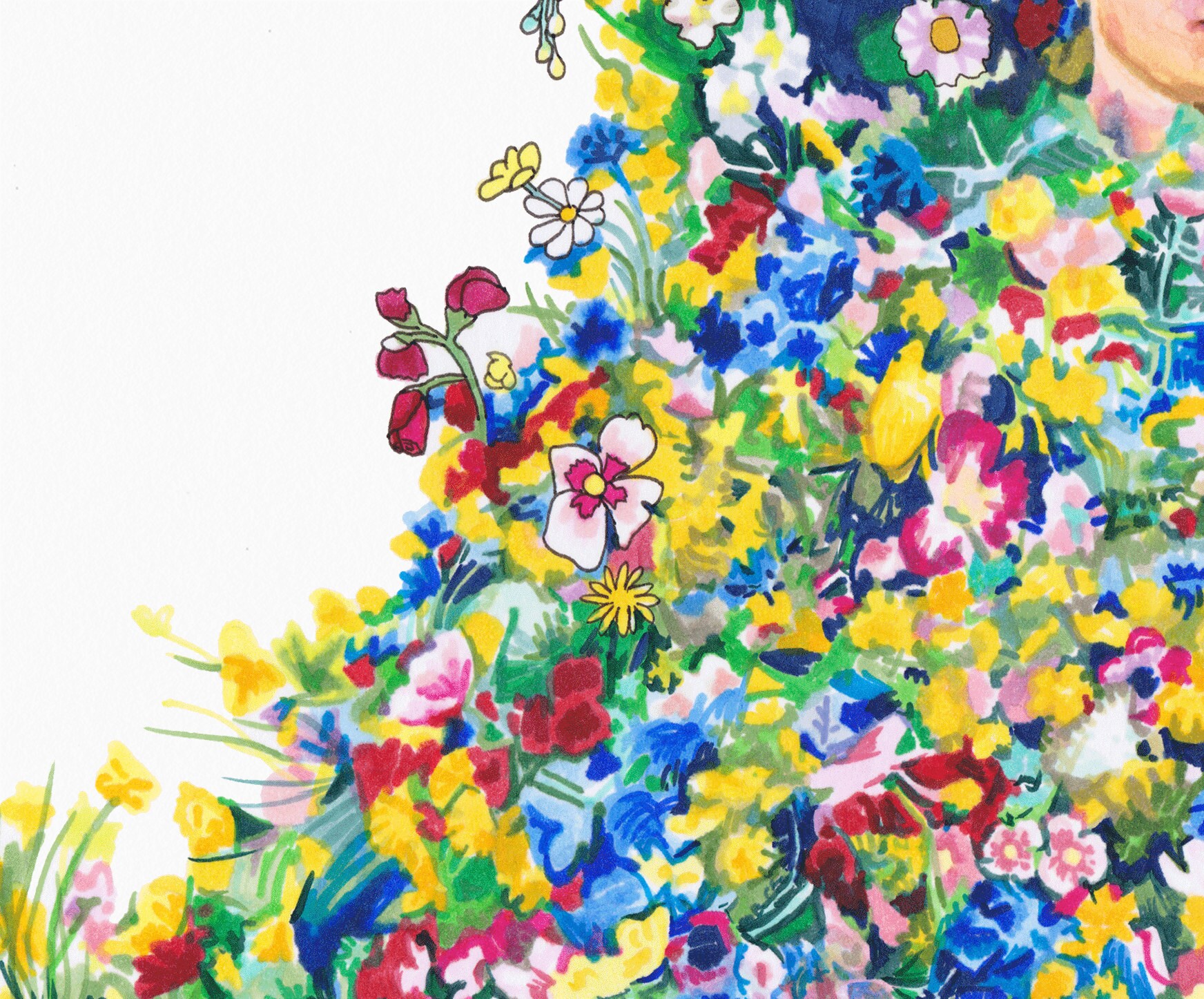 Midsommar Pen Drawing - Art Print - A5 A4 A3 Sizes - May Queen Ink Pen ...