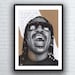 Stevie Wonder Portrait Drawing With Superstition Lyrics Limited Edition ...