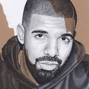 Drake Portrait Drawing Limited Edition Giclée Art Print With Best I ...