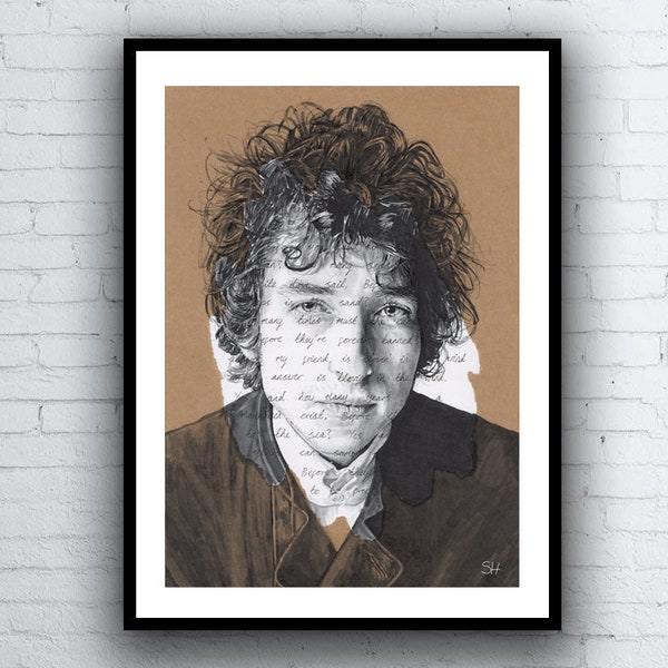 Bob Dylan Portrait - Etsy