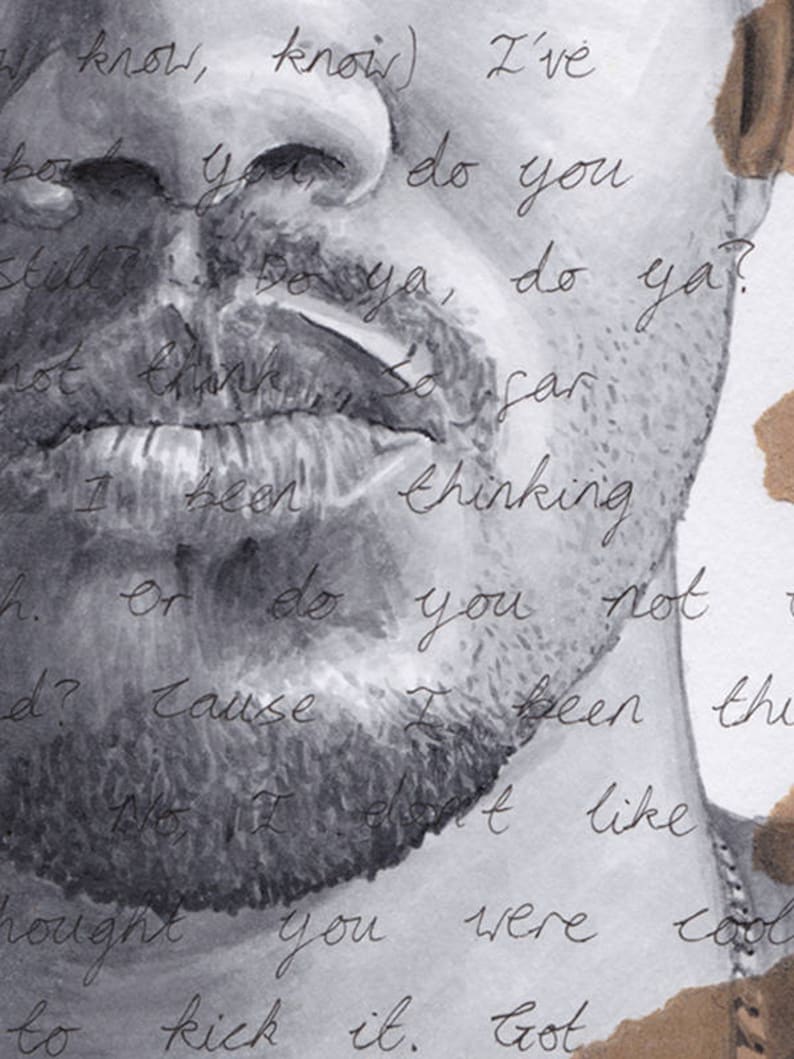 Frank Ocean Portrait Drawing Giclée Art Print With | Etsy