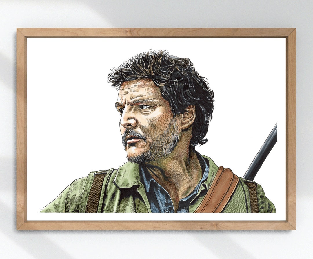 The Last of Us Pen Drawing - Joel Miller Portrait Fine Art Print - A5 ...