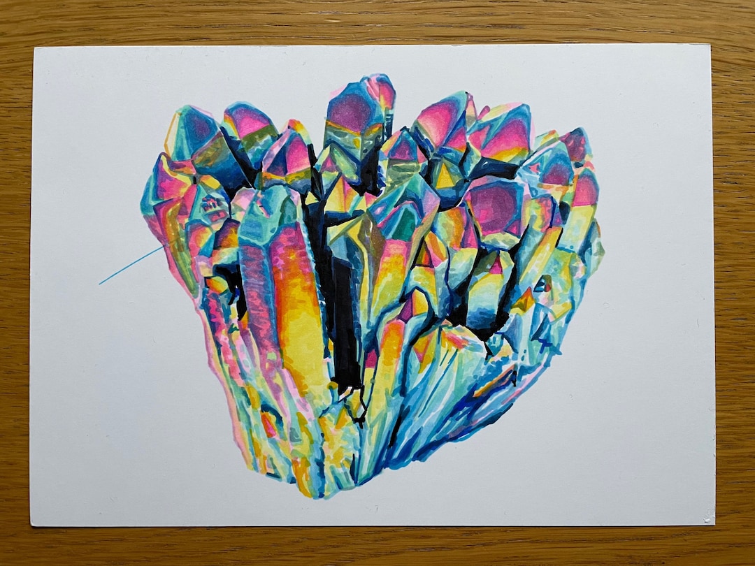 Crystal Ink Pen Drawing - Inktober 2021 Day 1 - ORIGINAL Artwork in ...