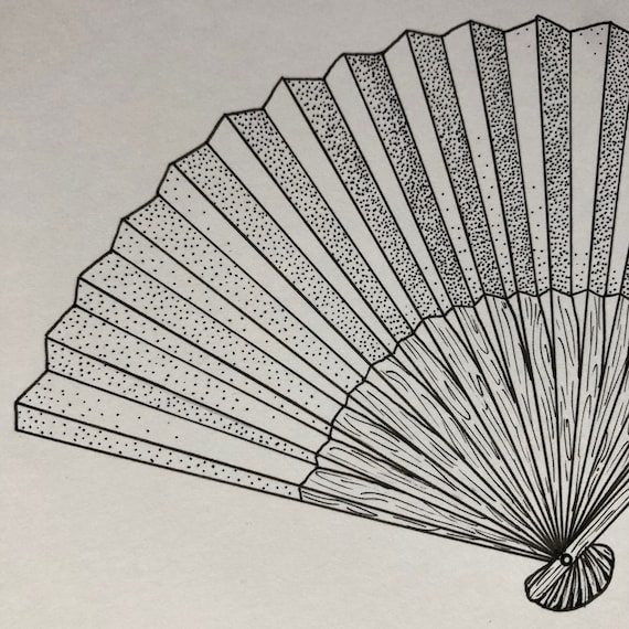 Japanese Fan Drawing Ideas