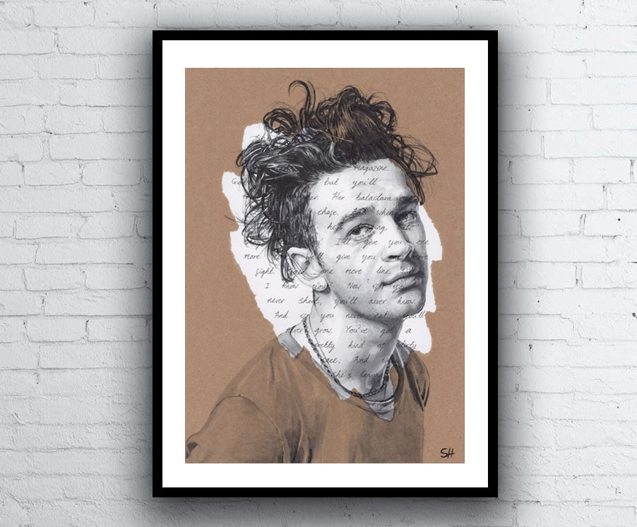 The 1975 Matty Healy Portrait Drawing Giclée Art Print With - Etsy UK