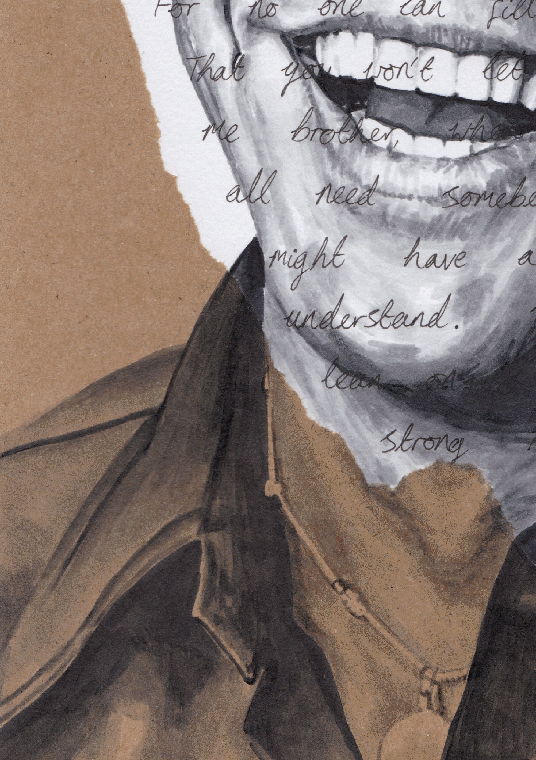 Bill Withers Portrait Drawing With Lean on Me Lyrics - Limited Edition ...