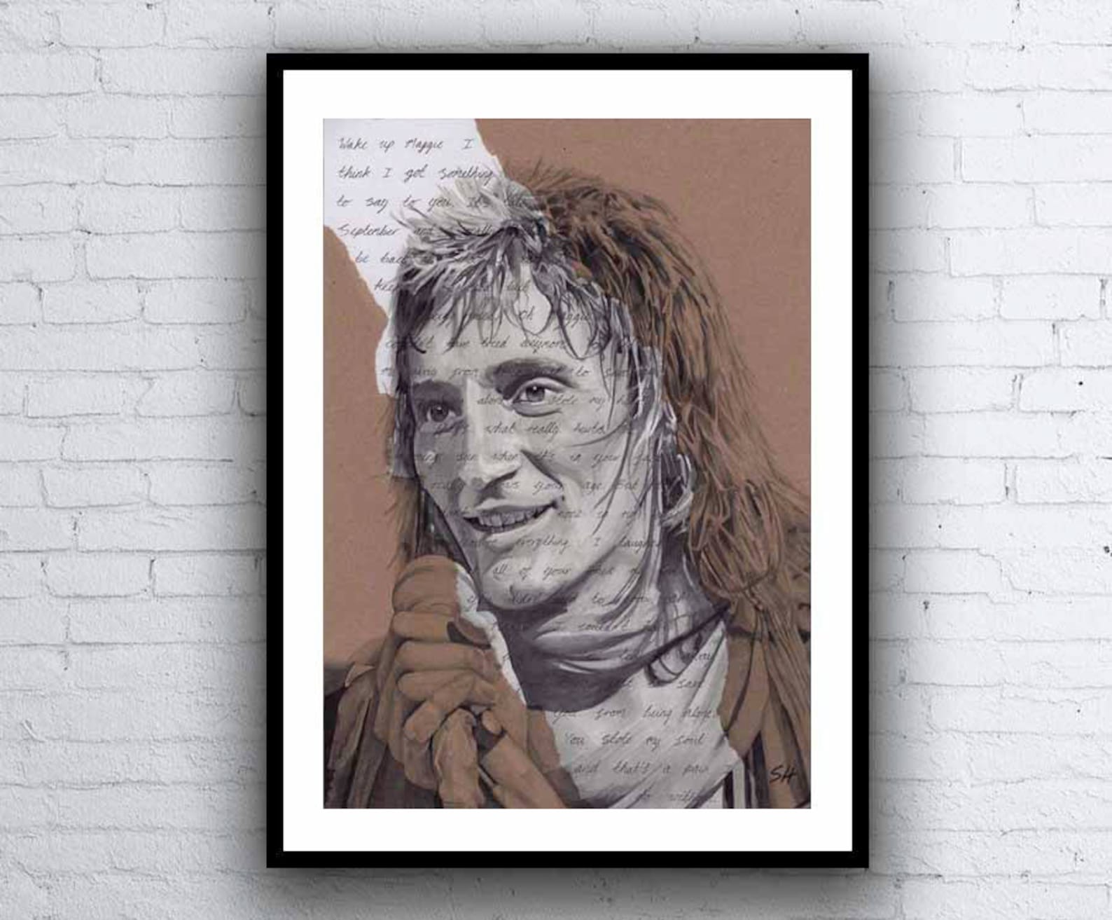 Rod Stewart Portrait Signed Giclée Art Print With Maggie May - Etsy UK