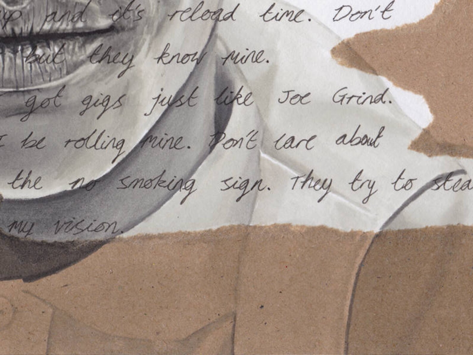 Skepta Portrait Drawing With Shutdown Lyrics Signed Giclée Art Print A5 ...