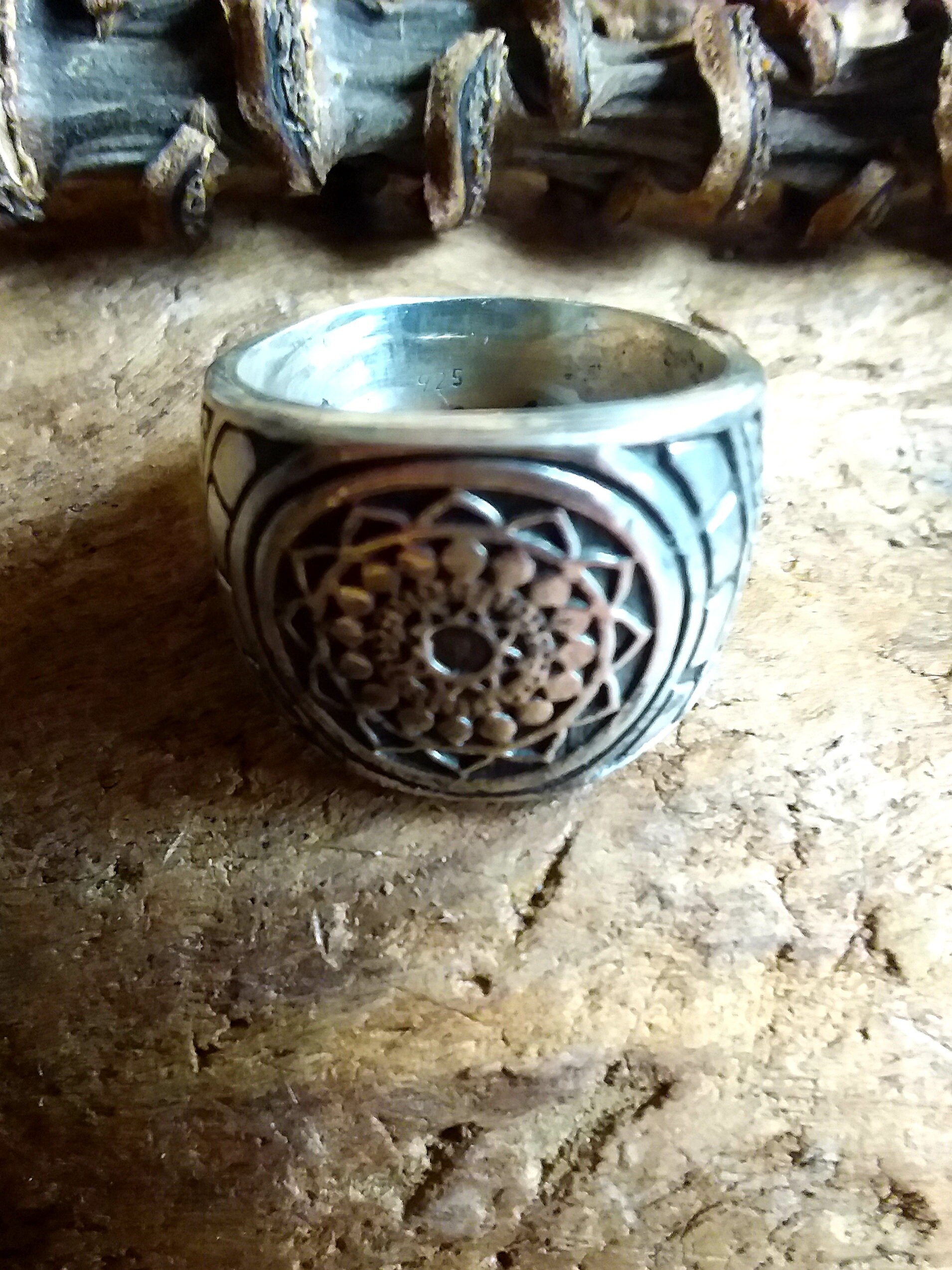 Ring Mandala silber925 Ring geheiligte Geometrie Mandala Ring | Etsy