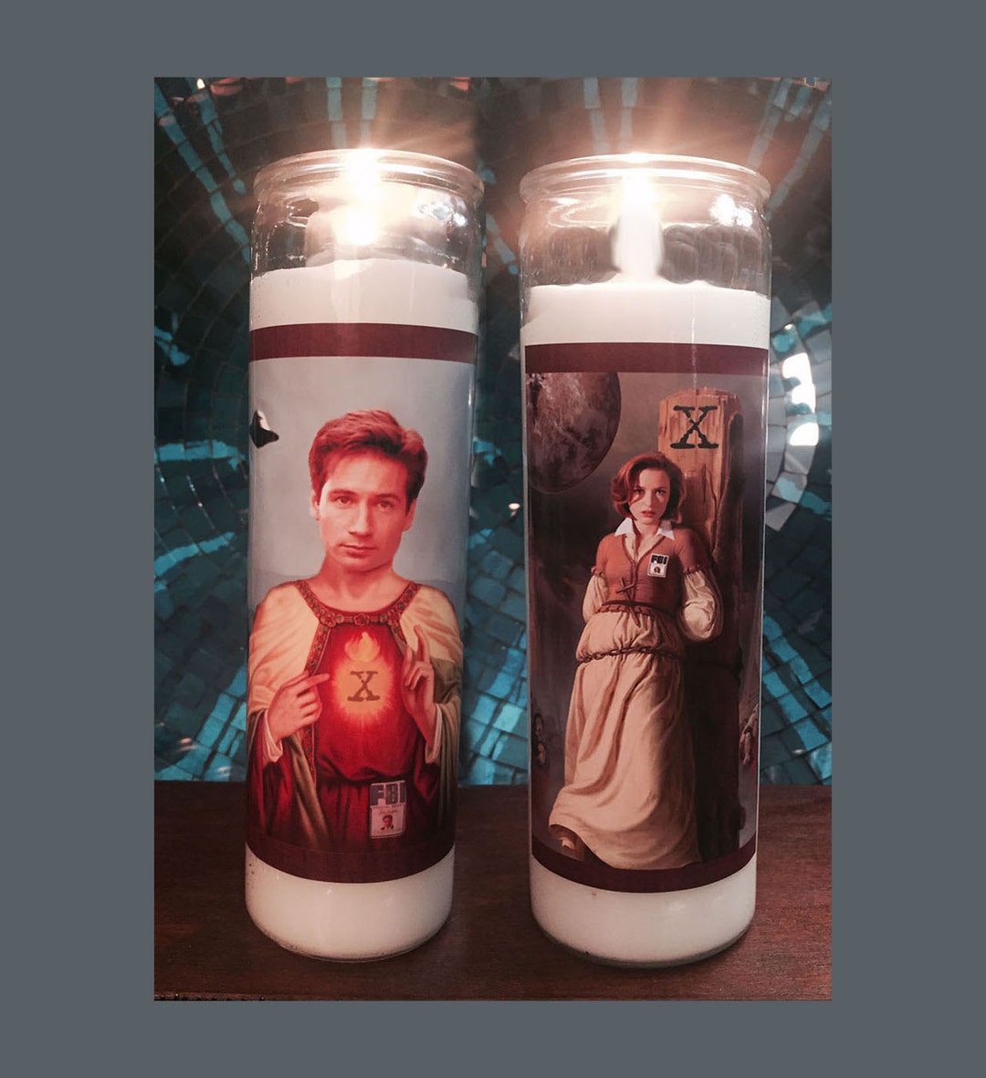 Saint Fox Mulder and Dana Scully Prayer Candles / 2 Candles - Etsy