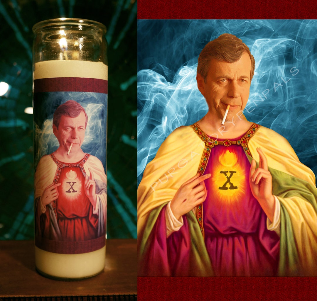 The Smoking Man Prayer Candle / X-files Prayer Candle - Etsy