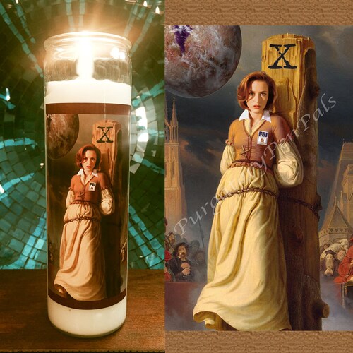 Saint Scully / Gillian Anderson Prayer Candle | Etsy