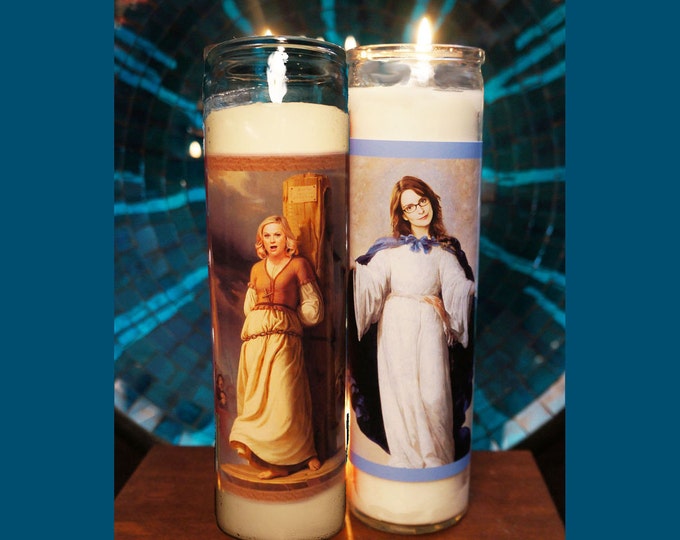 Saint Tina Fey and Amy Poehler of Arc Prayer Candle / 2 Candles !! - Etsy