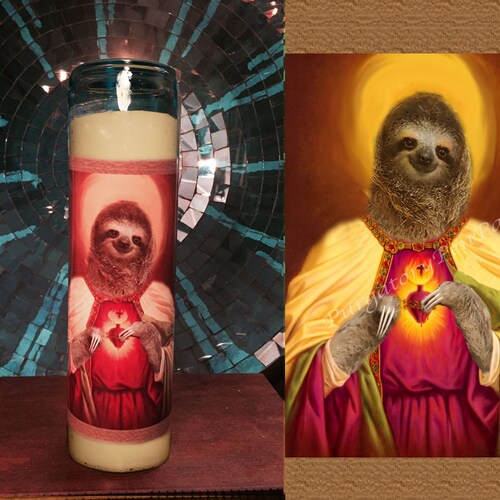 Saint Sloth Prayer Candle / Vigil Candle - Etsy