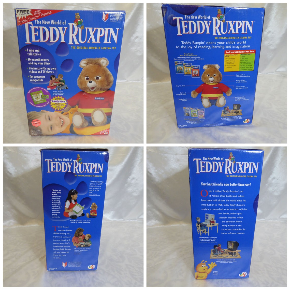 1998 Yes-teddy Ruxpin Animatronictalking Bear-new in Box With Beanie ...