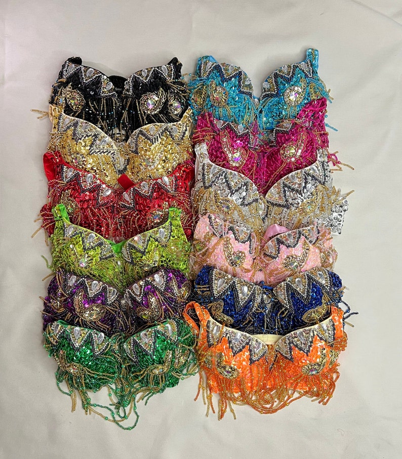 Hand Beaded Belly Dance Samba Costume Bra Only Bra201152 - Etsy